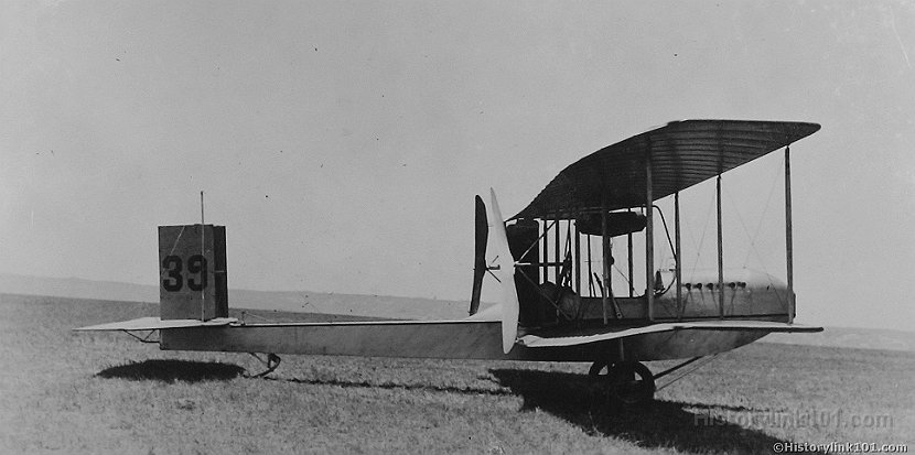 Wright Model F in flight front view